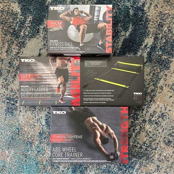 TKO | Other | Tko 3 Piece Setagility Ladderabs Wheel Fitness Ball ...